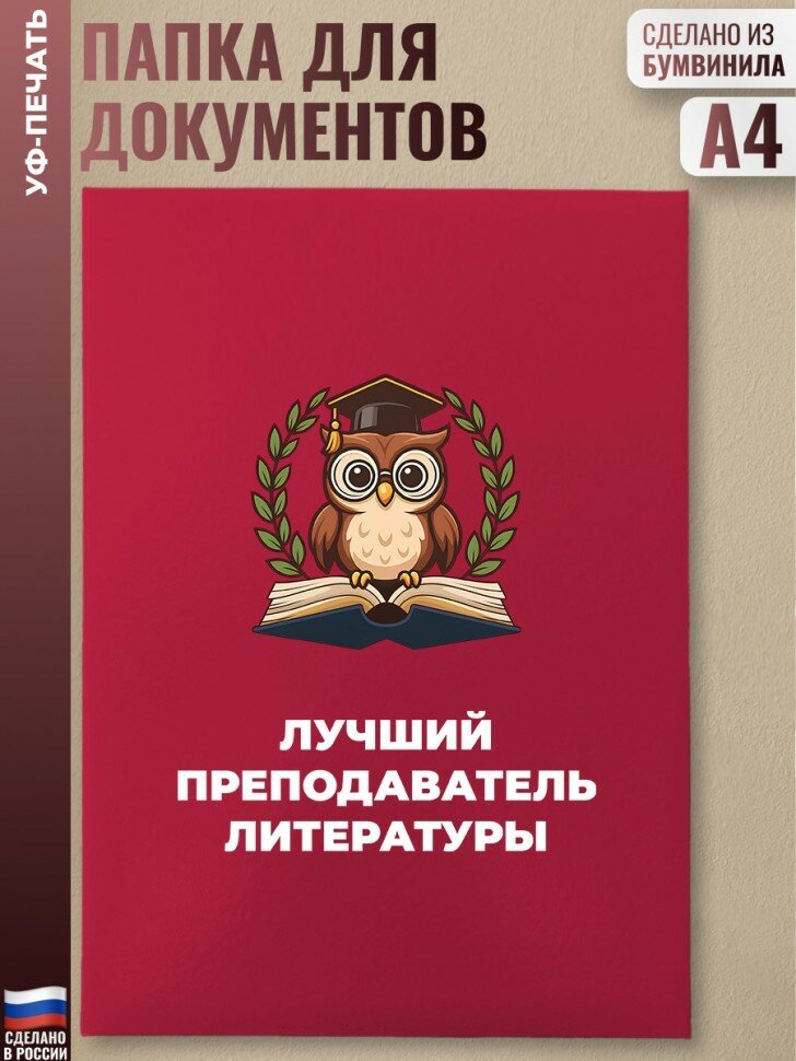Красная папка "Лучший преподаватель литературы"