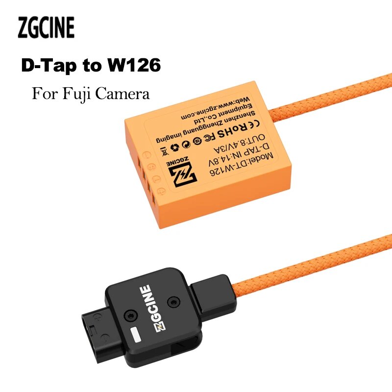 ZGCINE D-Tap к W126 муляж кабеля аккумулятора для камеры Fuji GFX100SII X-H2S XH2 XS20 X-H2 xs10 T30II XT50 X100V XA7