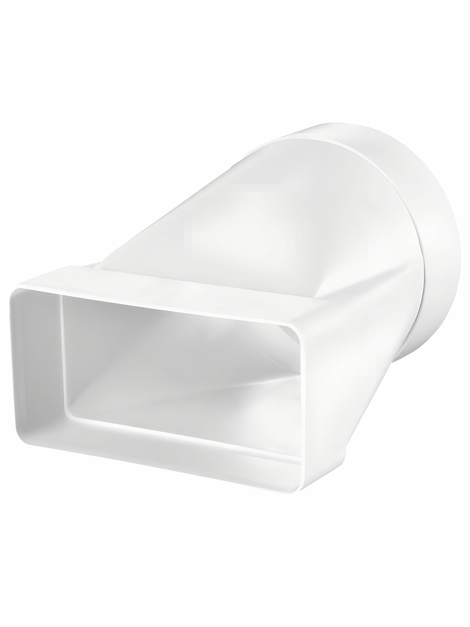 Переходник вентиляционный Event 55110 СП100КП, пластиковый, диаметр 100 мм на сечение 55х110 мм, для систем вентиляции