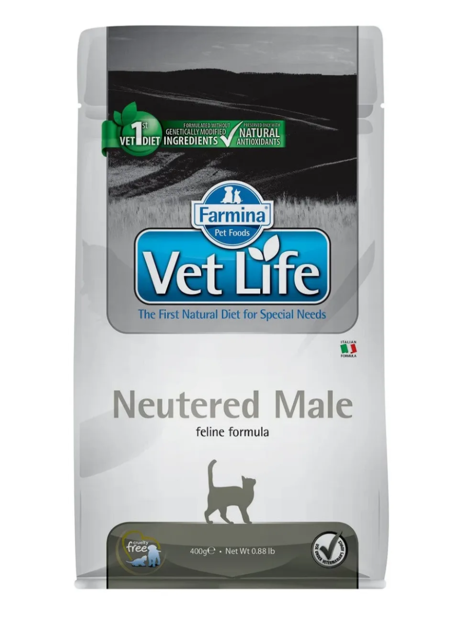 Сухой корм Farmina Vet Life Neutered Male (Фармина) для кастрированных котов, 0,4 кг