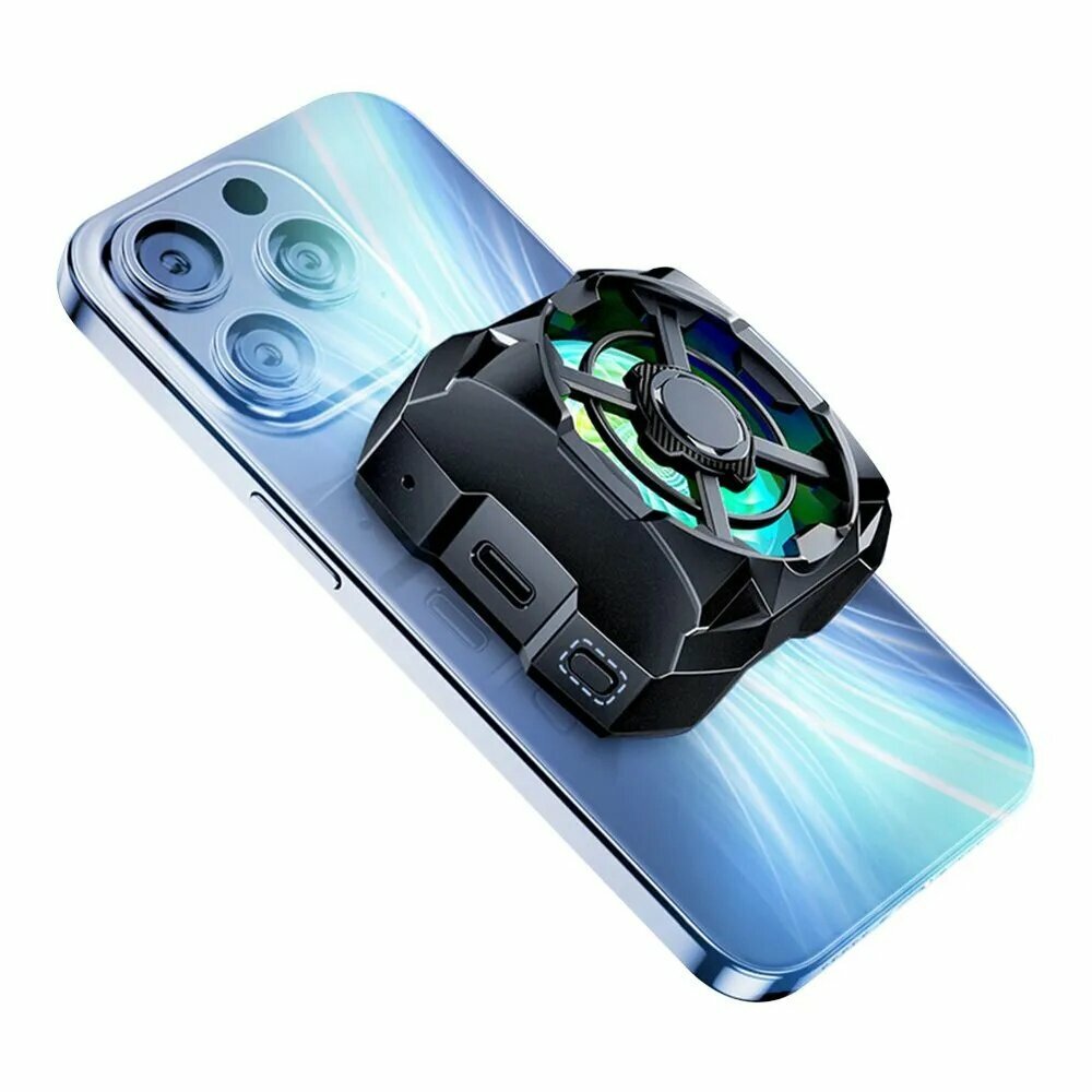 Беспроводный магнитный кулер для смартфонов с аккумулятором, 3 режима скорости вращения вентилятора, тихая работа