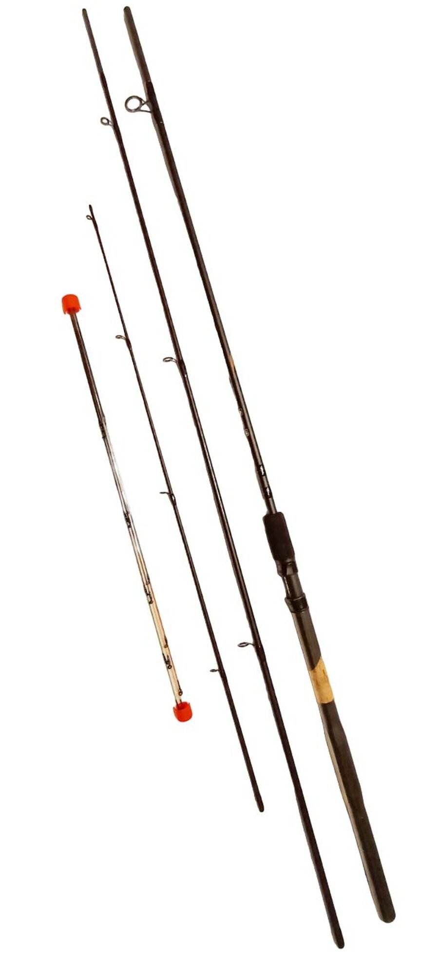 Фидерное удилище Kaida INSPIRION, 3 секции, 13 колец, до 50 г, 330см, штекерное, чёрное