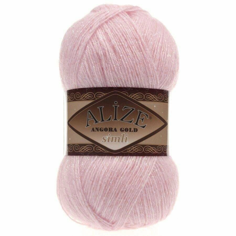 Пряжа Alize ANGORA GOLD SIMLI 271 св. розовый (5 мотков)