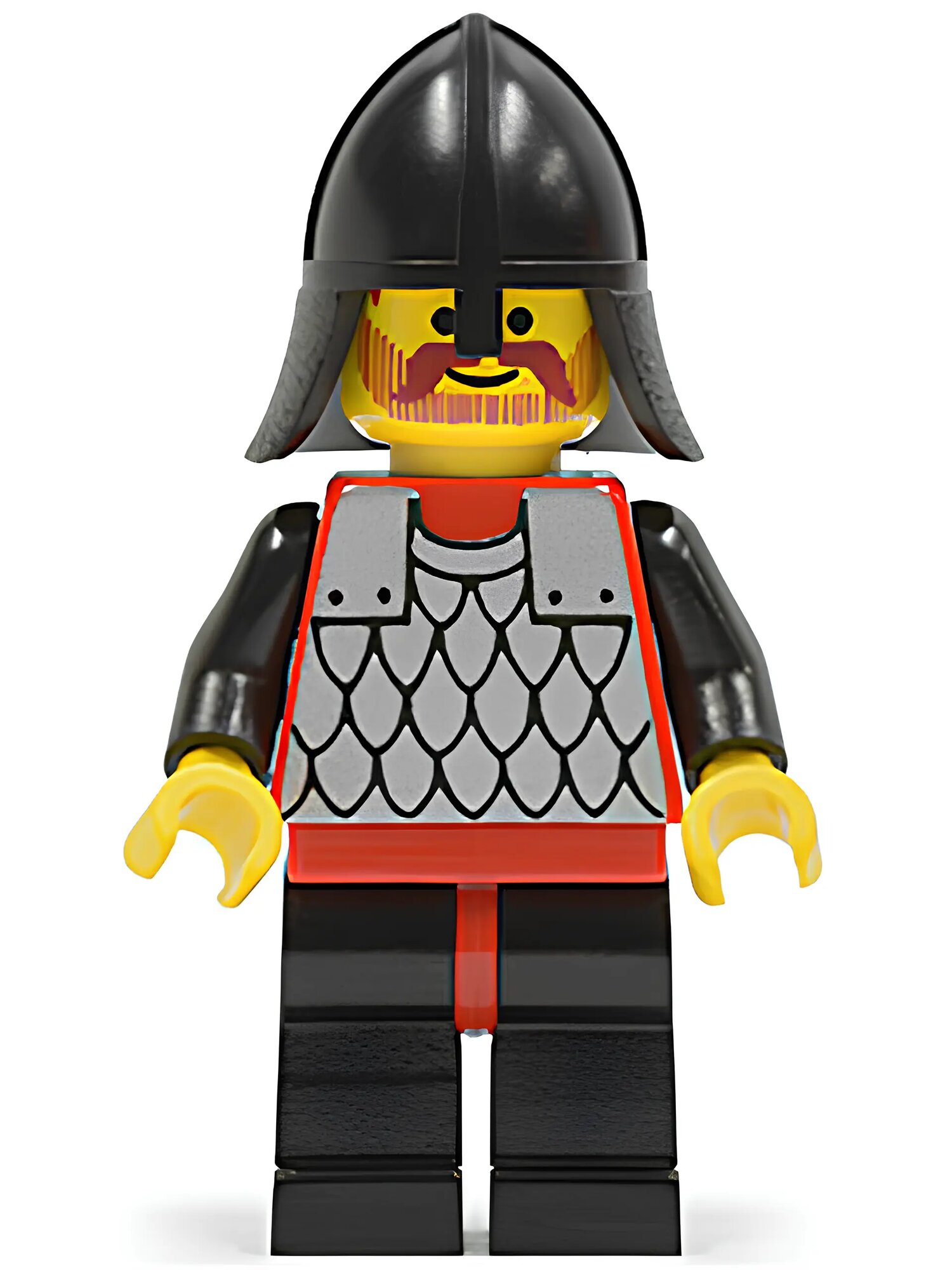 Минифигурка Lego Castle Scale Mail - Red with Black Arms cas149 U