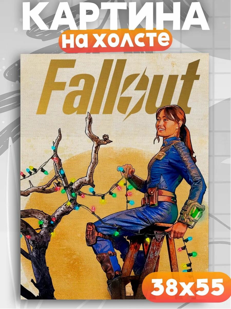 Картина на стену Fallout, на подрамнике, 1шт, 55х38 размер.