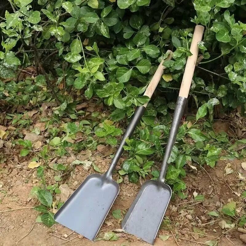 Совок садовый, металлический с деревянной ручкой, для растений, золы и угля, многофункциональный