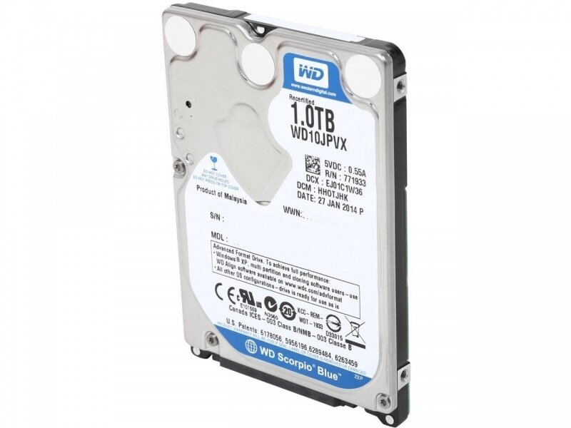 Western Digital 1 ТБ Внутренний жесткий диск (WD10JPVX)