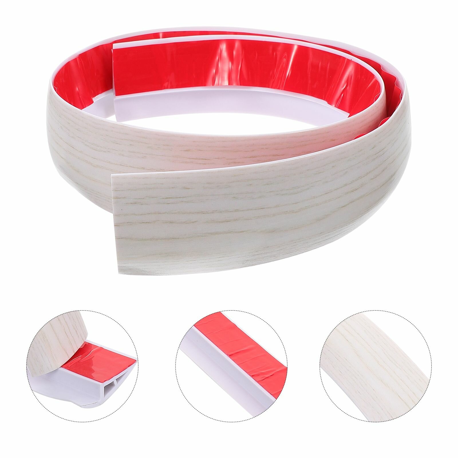 Декоративная лента для ступеней, со специальным покрытием для защиты, стиль белого дуба 100.00x5.30x0.10 см