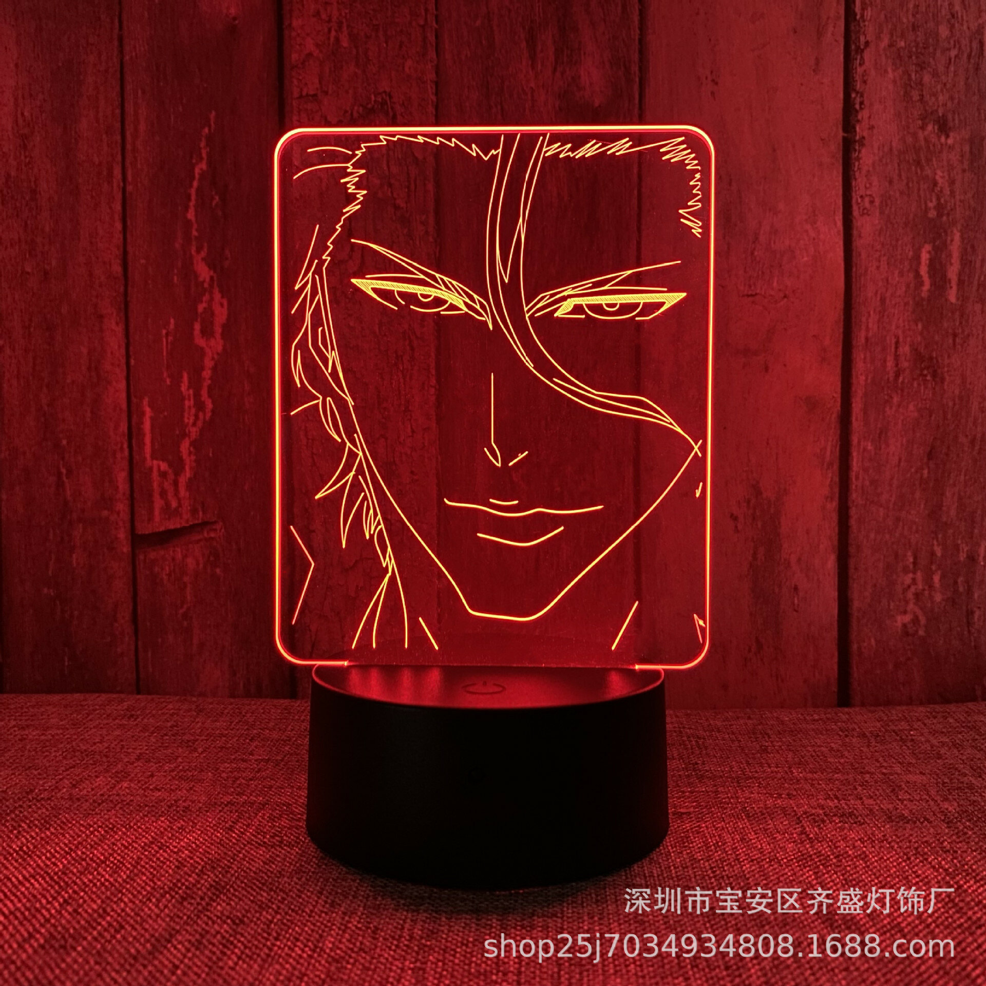 3D ночник Bleach Grimjjow USB черный сенсорный 7-цветный светодиодный для спальни, креативный дизайн