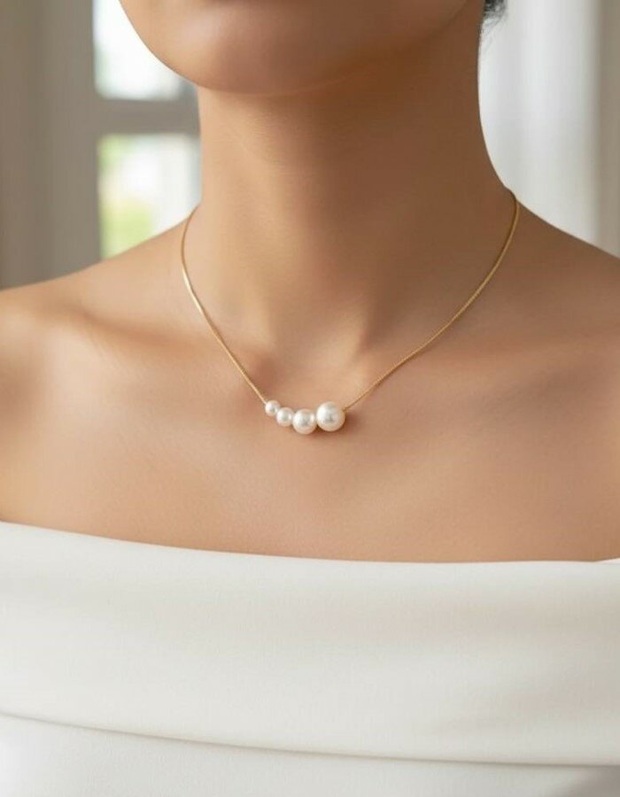 Колье, жемчуг имитация