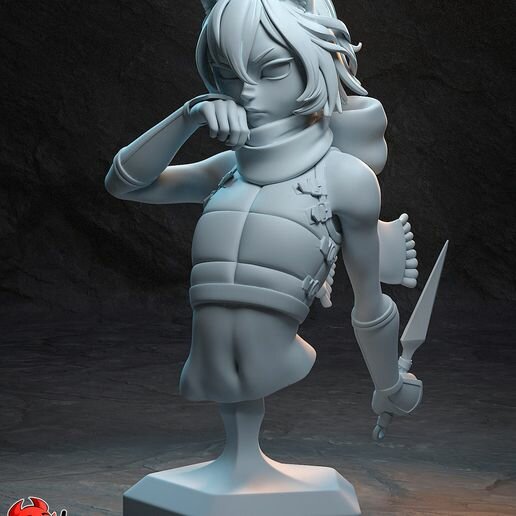 Сборная модель Bust of Izutsumi (Delicious in Dungeon), бюст, 90мм для покраски