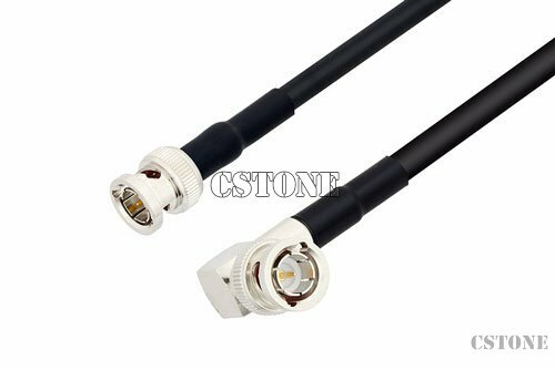 75 Ohm BNC штыревой к 75 Ом BNC штыревой угловой кабель используя 75 Ом RG59 коаксиальный с термоусадкой