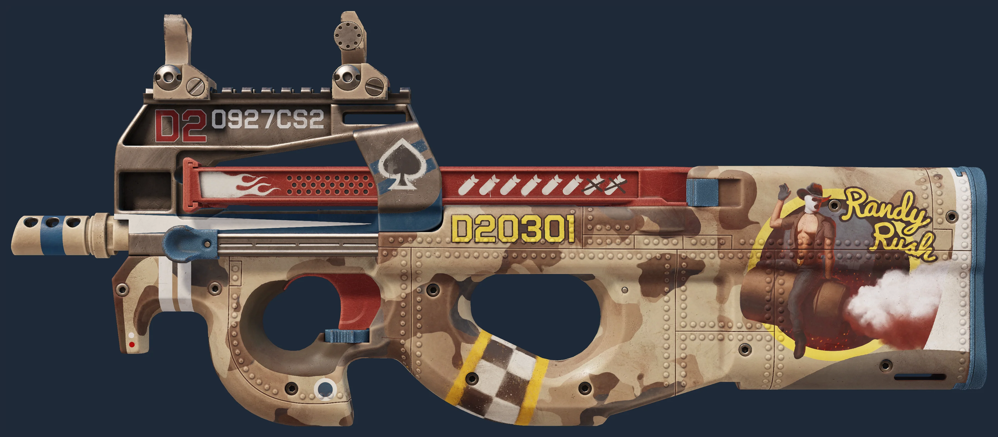 StatTrak™ P90 | Резвый Рэнди (Закалённое в боях) Скины CS2 с быстрой автовыдачей steam trade