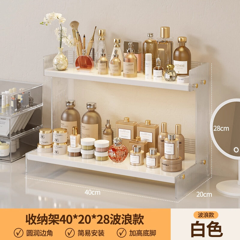 2025 Настольный органайзер для косметики в спальню, подставка для хранения косметики, органайзер для ухода за кожей в ванной, акриловый держатель для чашек 2026