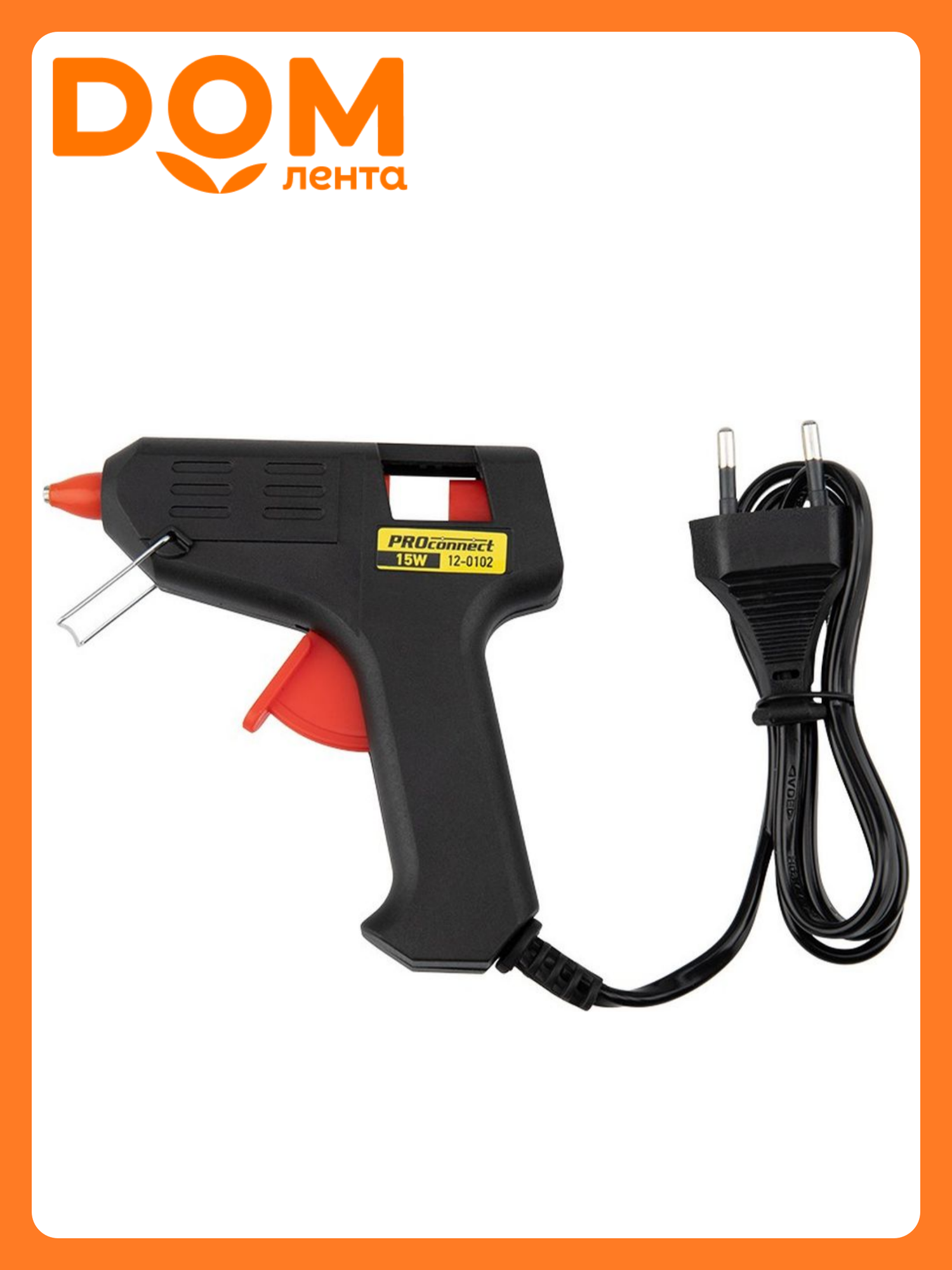 Клеевой пистолет PROconnect, 15Вт, диаметр клеевого стержня 7мм, блистер