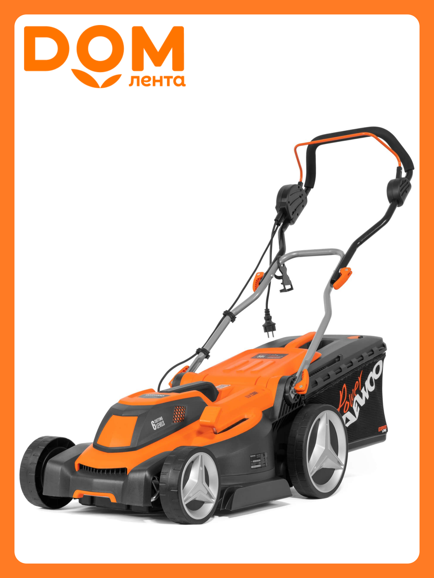 Газонокосилка DAEWOO DLM 2300E, электрическая, ширина скашивания 43 см