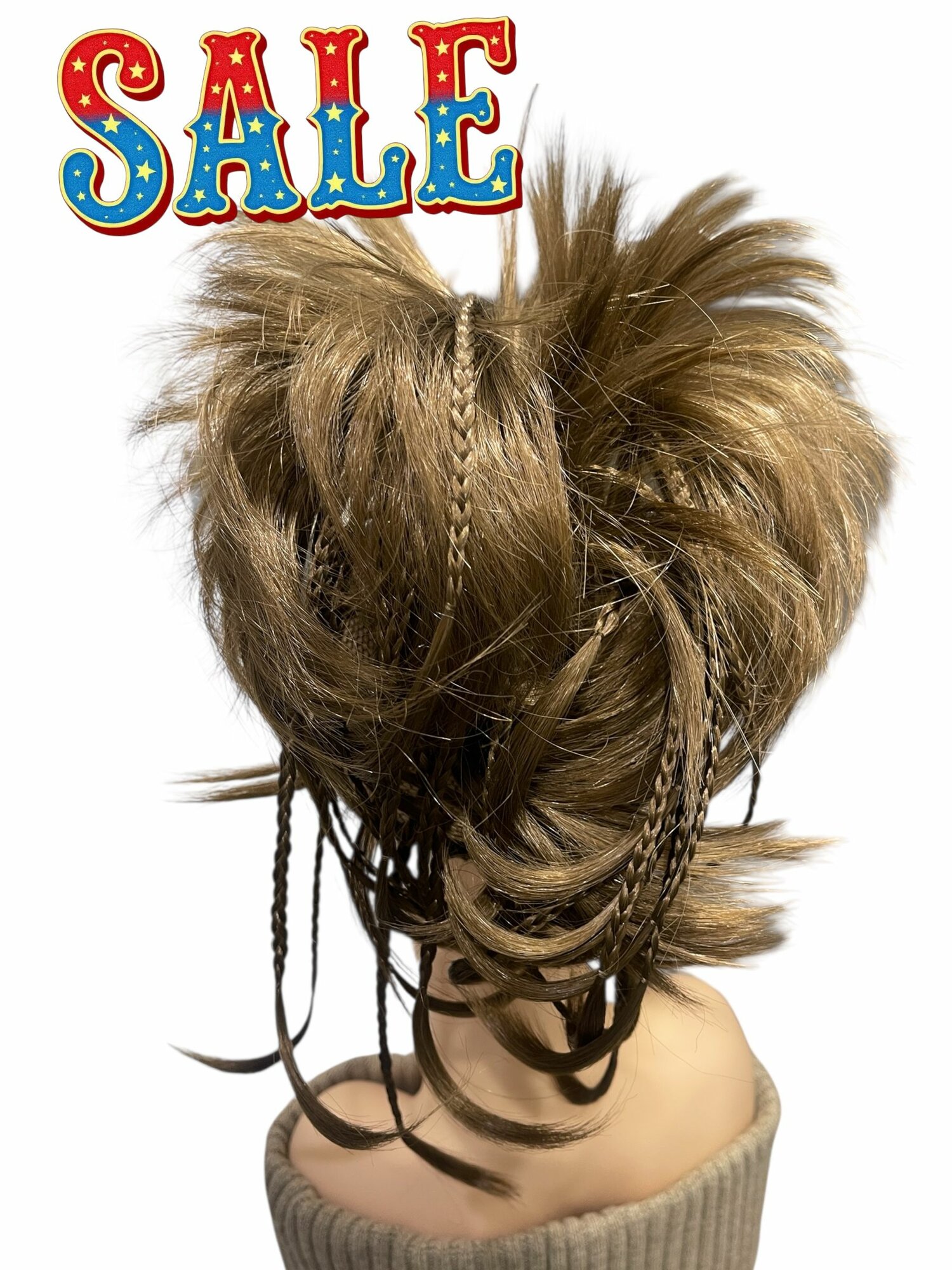 Best Wigs Короткий шиньон на крабе моделируемый с косичками