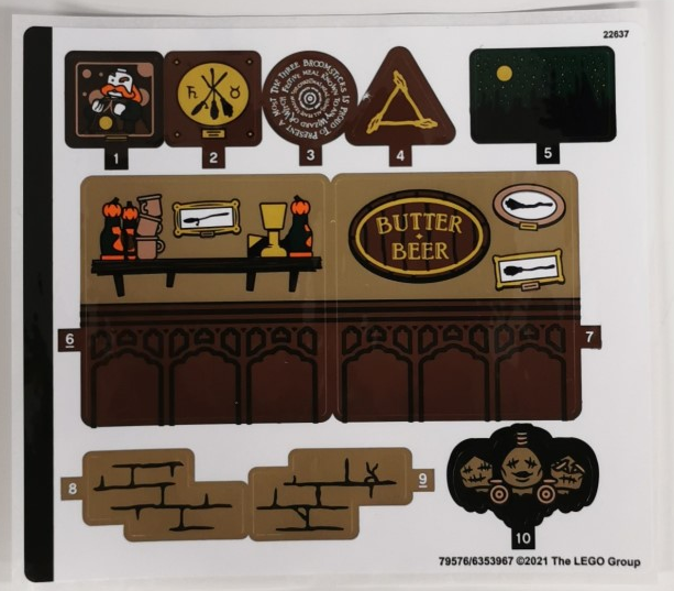 Деталь Lego 76388stk02 Sticker Sheet for Set 76388, Sheet 2 - (79576/6353967)