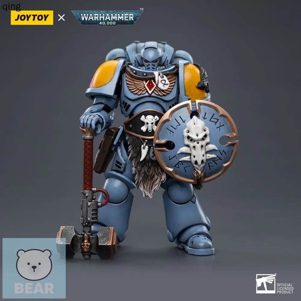 Подвижная фигурка JOYTOY Warhammer 40K 1/18 Action Figures Space Wolves Claw Pack Sigyrr Stoneshield