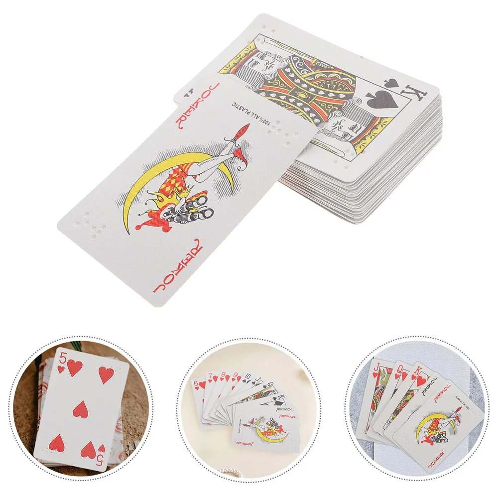 Игровая Колода С Большими Отметками Брайля Для Обучения 8.50X5.50X0.10Cm