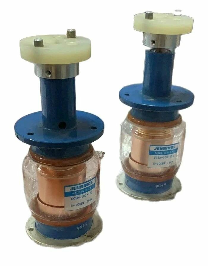 Высоковольтный вакуумный переменный конденсатор JENNINGS GCSN-100-15S 5-100 пФ 15 кВ, пассивный компонент