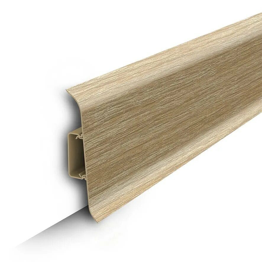 Пластиковый плинтус Идеал Classic 3D 85 мм Дуб европейский 218, 1 шт.