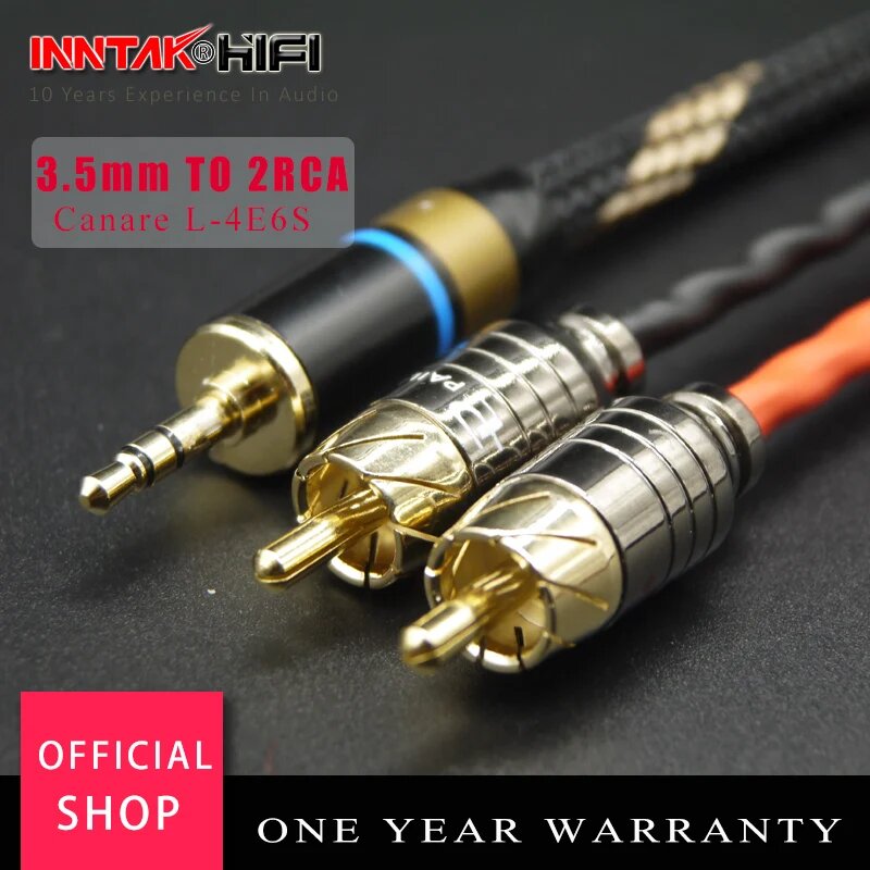 CANARE L-4E6S аудио кабель 3.5 мм - 2 RCA, 0.5cm