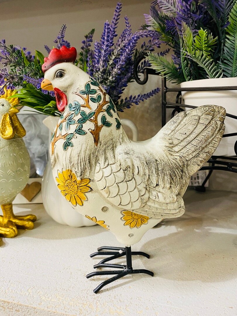 Статуэтка Курица полимер серый Casaentera 19х10х28 см CE02-818286