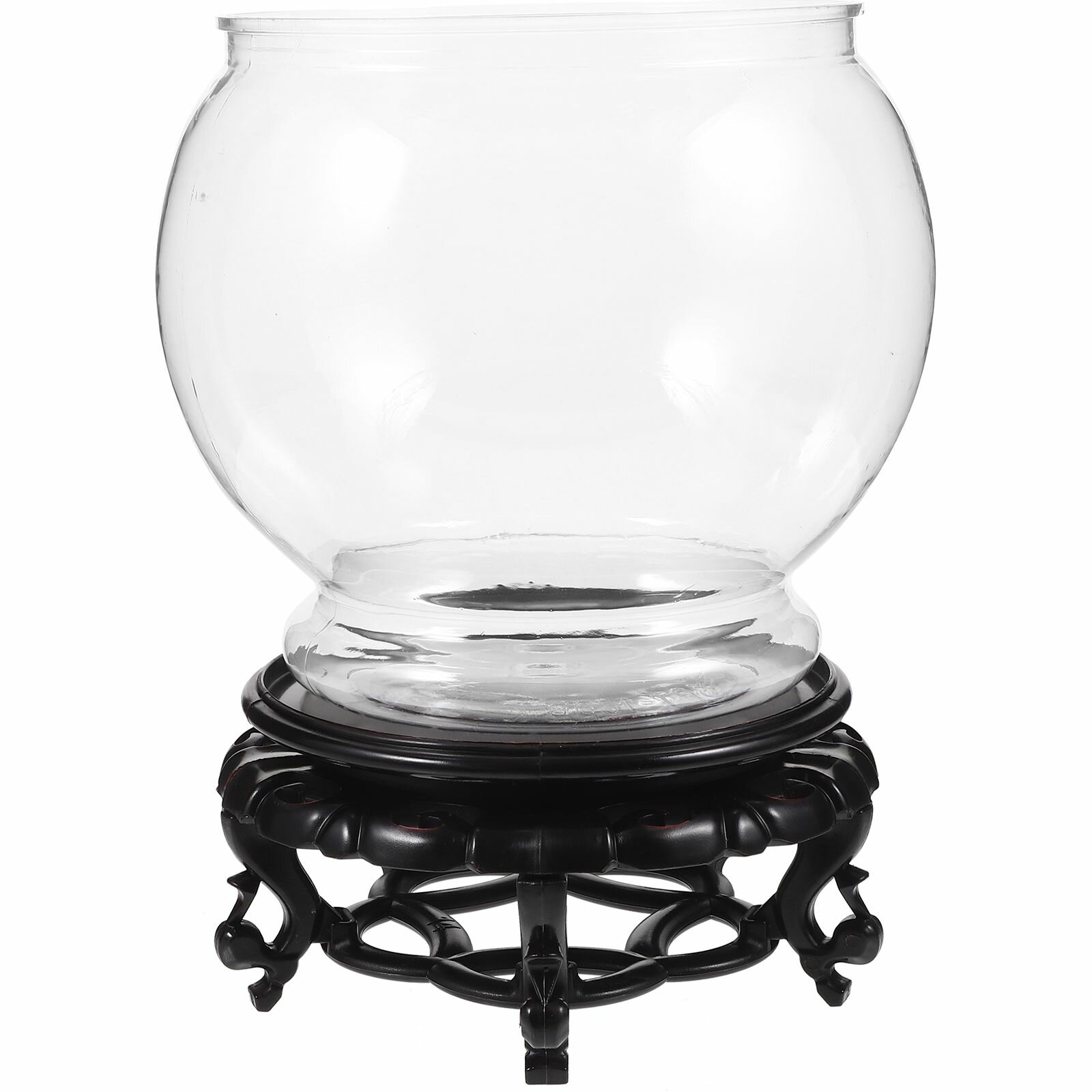 Прозрачный пластиковый круглый рыбный аквариум с подставкой для дома и офиса