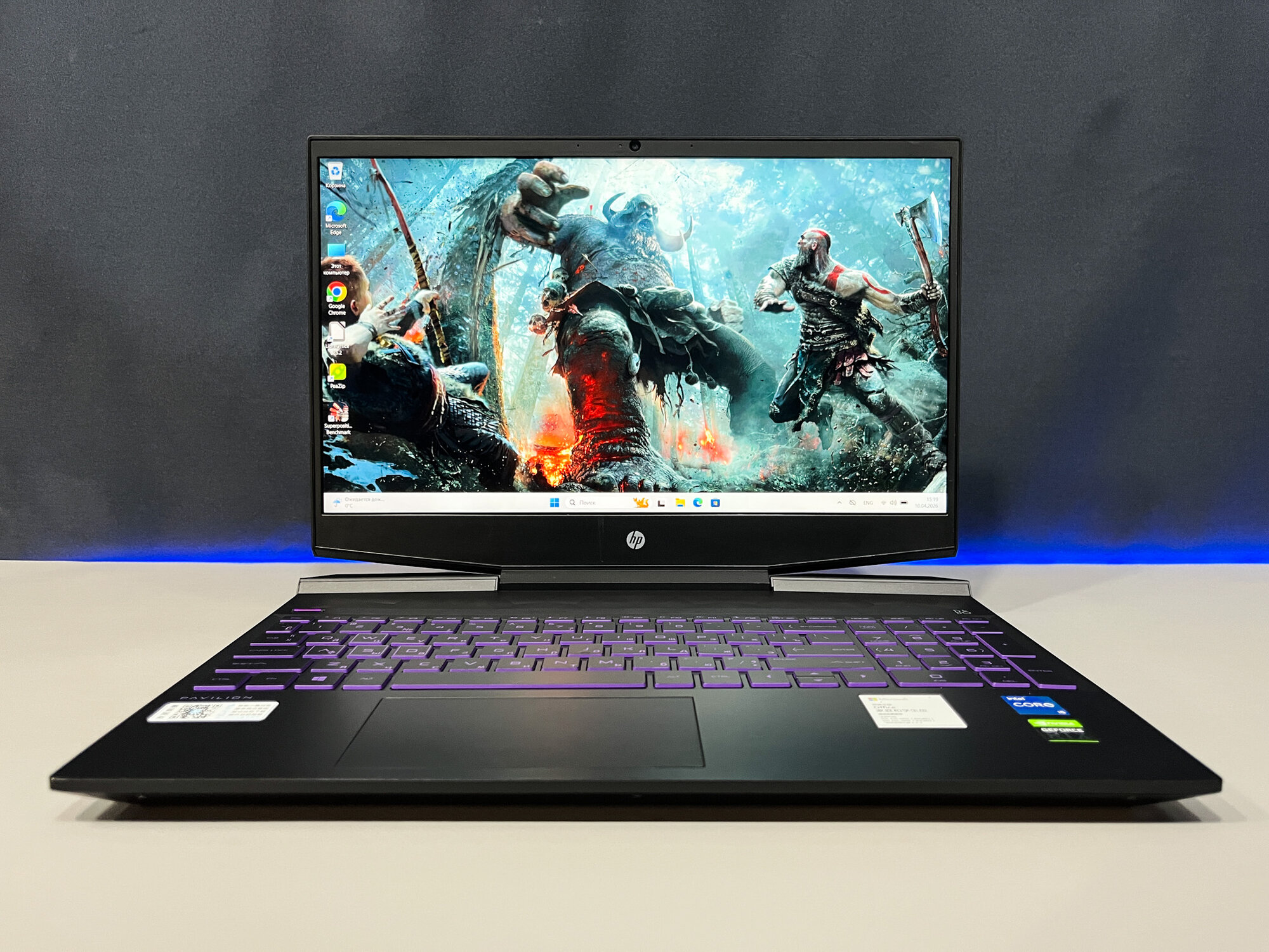 Игровой Ноутбук HP Pavilion 15,6"/AMD Ryzen 7 3750H 4/8*2.30-4.00GHz/GTX1650-4Gb/16Gb/SSD512Gb