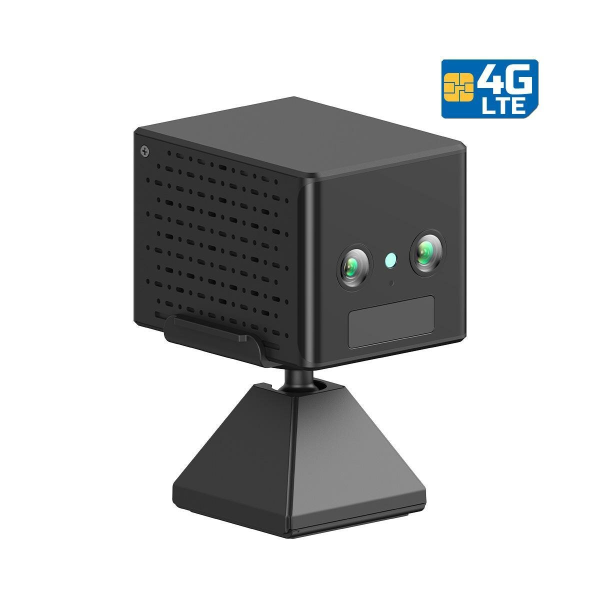 Беспроводная миниатюрная 4G IP камера 2mp (FullHD) с SIM картой JMC-AC60-4G-Dual (MicroSD) (W5719RU) с двумя объективами, датчиком движения и записью