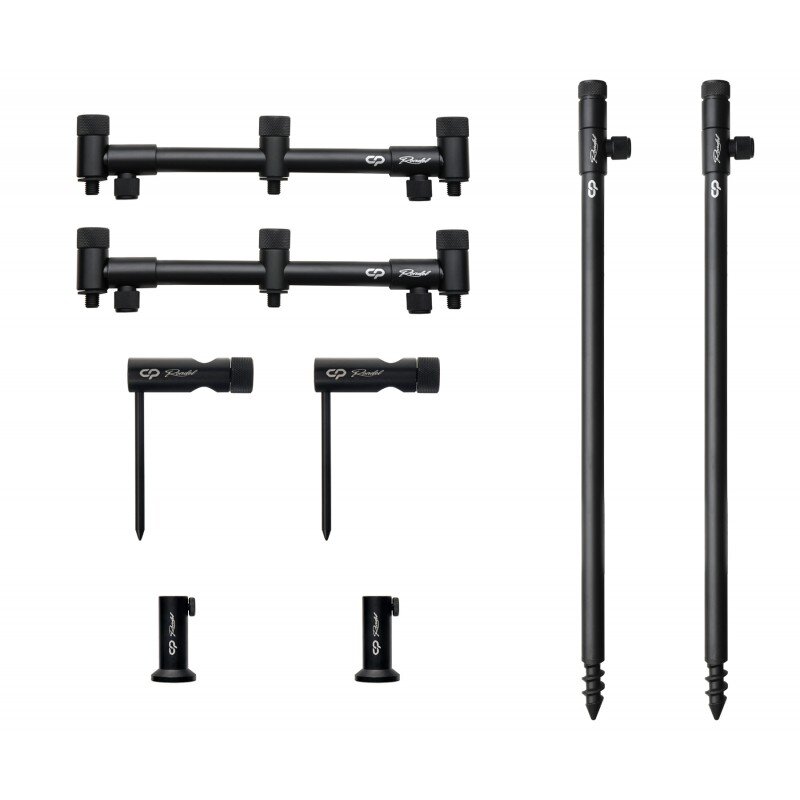 CARP PRO Набор стоек с буз-барами Rondel для 3-х удилищ алюминий black в сумке