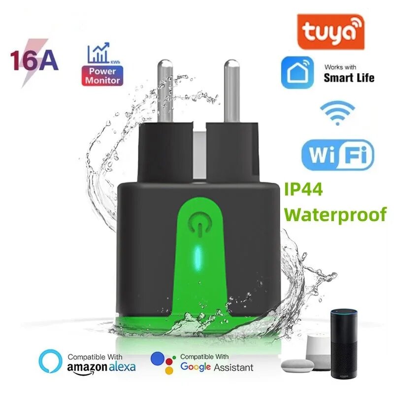 Tuya Wi-Fi умная уличная розетка 16A