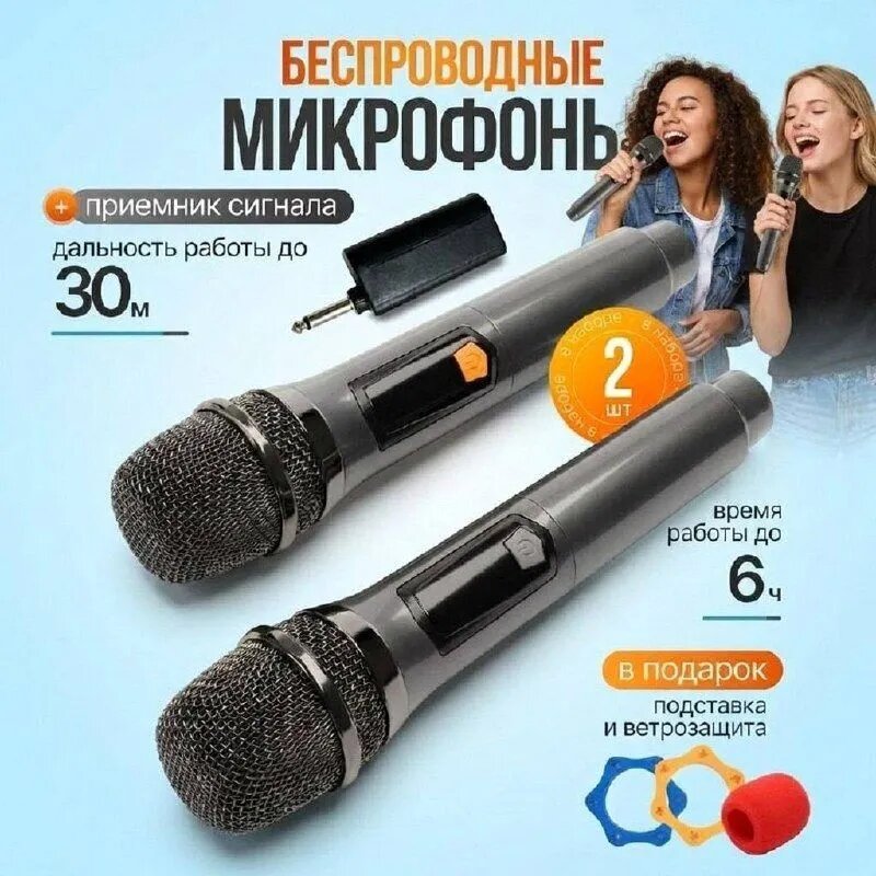 Караоке система с двумя микрофонами черная 160 Вт VR Pro