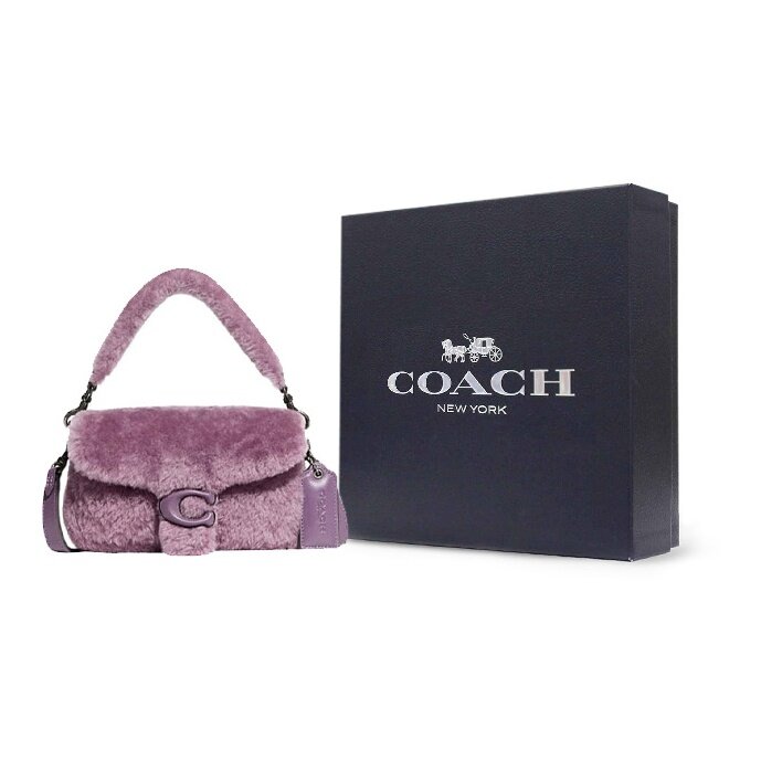 Сумка Coach Pillow, фактура матовая, фиолетовый — фото 1