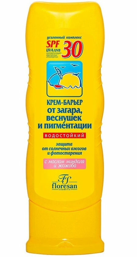 Крем-барьер от загара, веснушек и пигментации Флоресан SPF-30, 125мл
