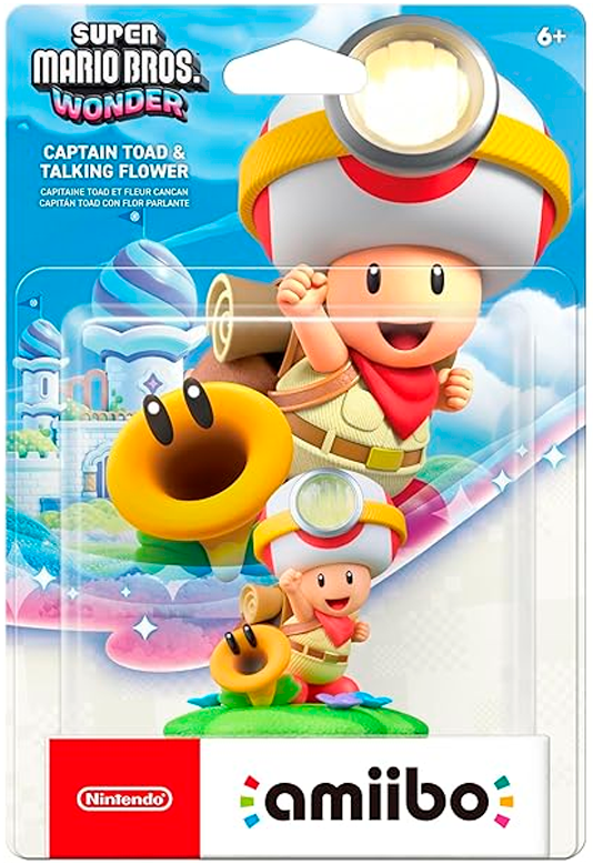 Amiibo. Фигурка Капитан Тоад и Говорящий цветок / Captain Toad & Talking Flower (Super Mario Bros. Wonder Collection)