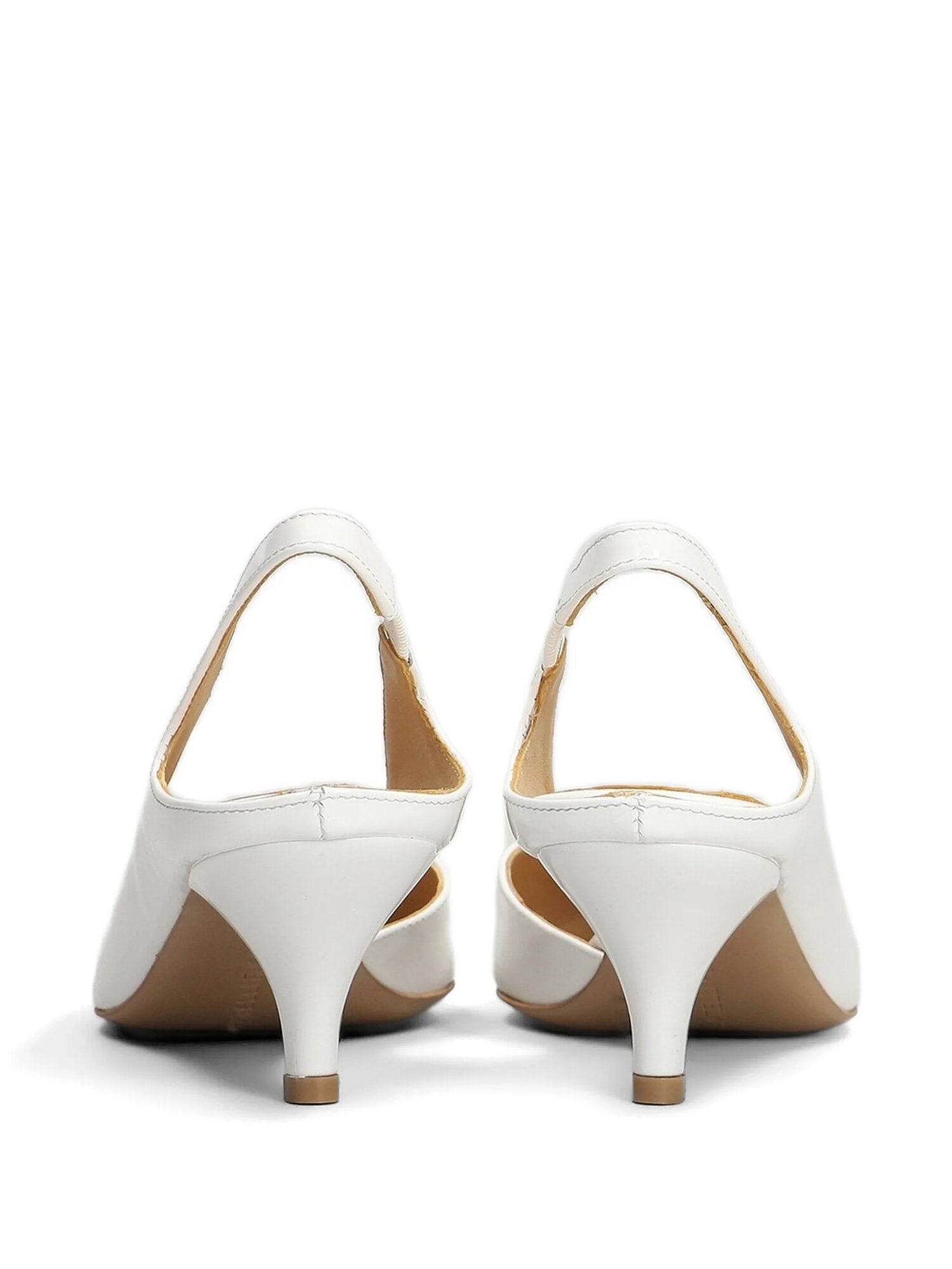 Туфли Fratelli Russo Slingback heeled pumps, размер 39, white — фото 1