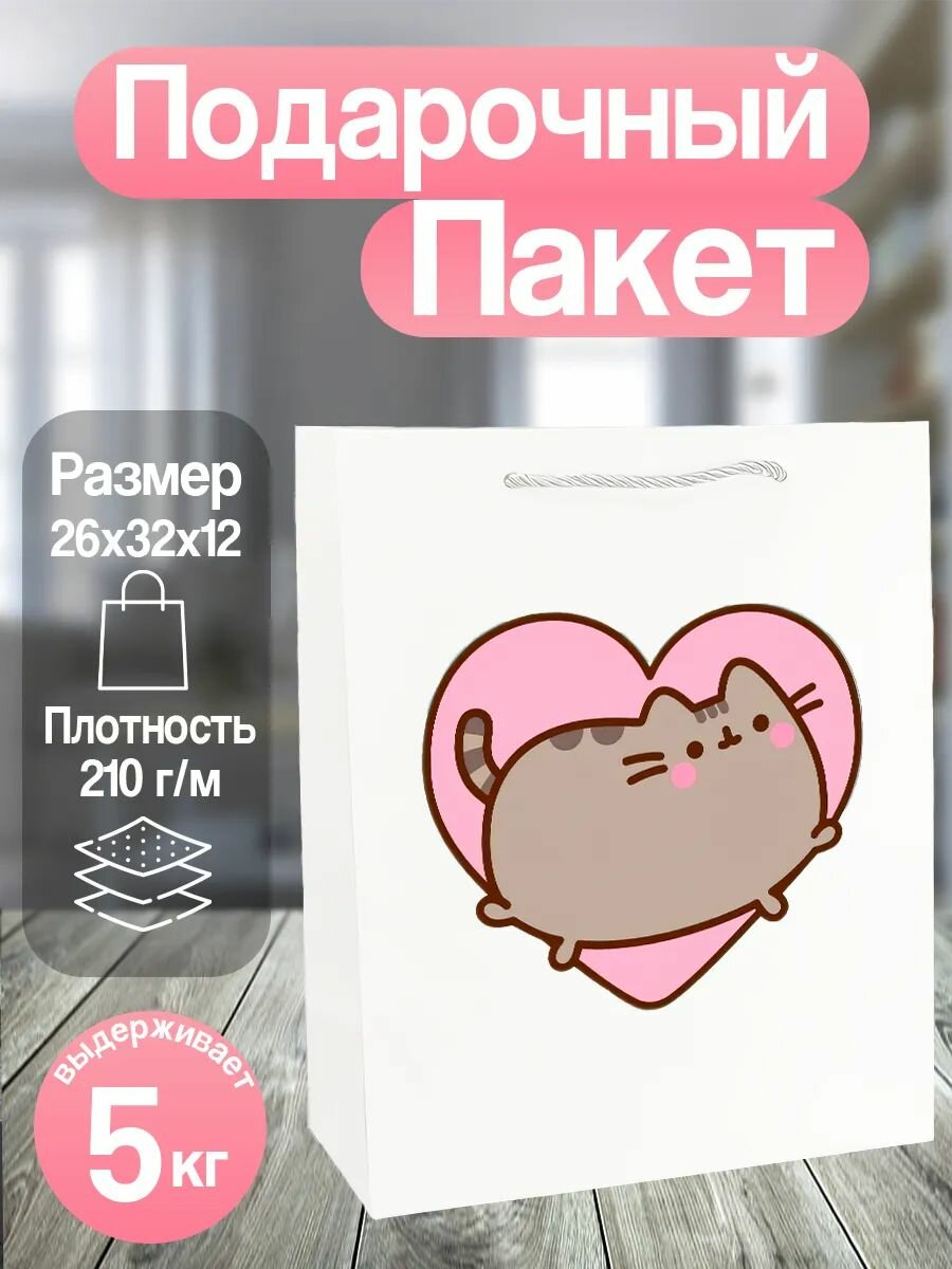 Пакет подарочный пушин кот