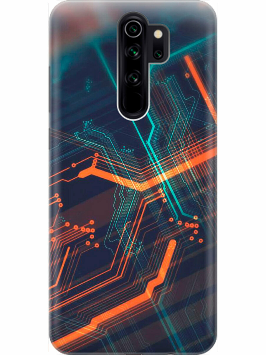 Накладка Transparent для Xiaomi Redmi Note 8 Pro с принтом "Микросхема"