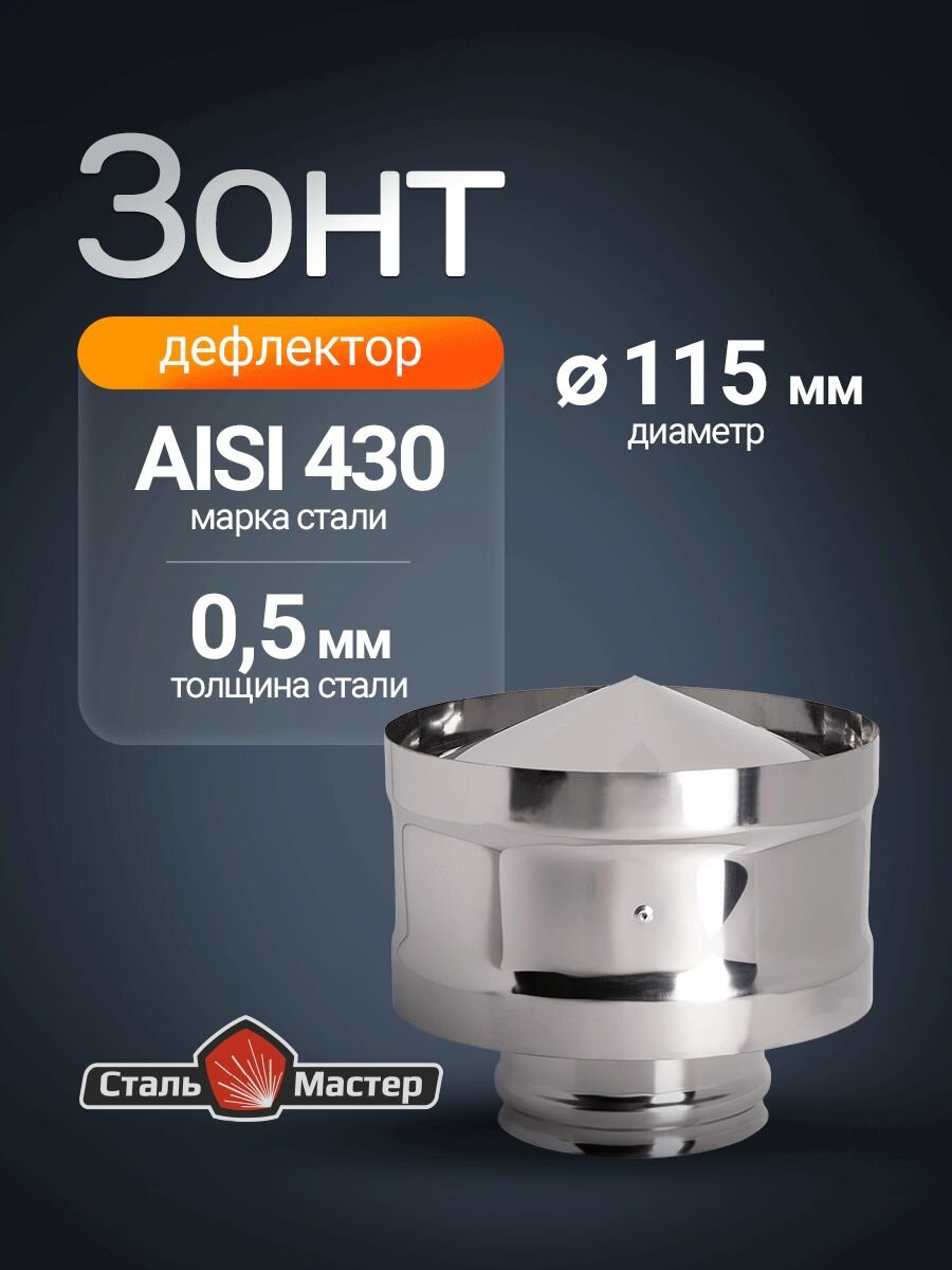 Зонт-дефлектор нерж 0,5 мм