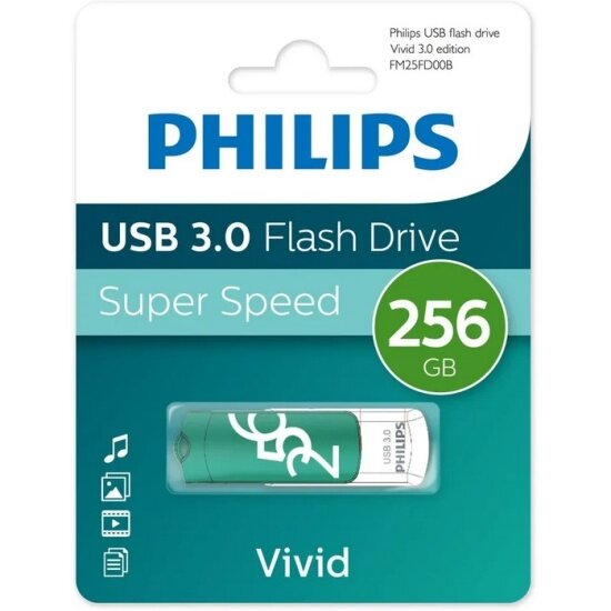 Флеш накопитель Philips 256GB VIVID3.0 256GB, USB 3.0 (FM25FD00B/97)
