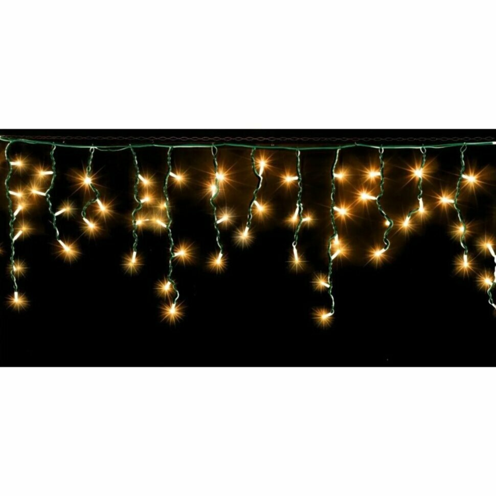 Гирлянда светодиодная 80LED ламп, 300x50 cм,220 B, тепл бел,8реж, IP44,92815, 2118781