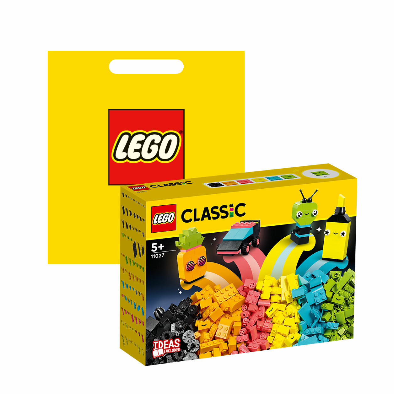 Конструктор унисекс LEGO Classic Creative Neon Style 11027, 333 детали, Shopping Bag (Material Random)