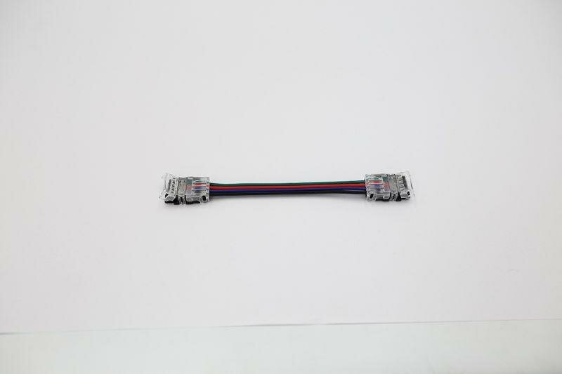 Разъем двойной 4PIN с проводом для LED ленты RGB 10мм (соединение 2х лент) VARTON V4-R0-70.0024. STR-0003