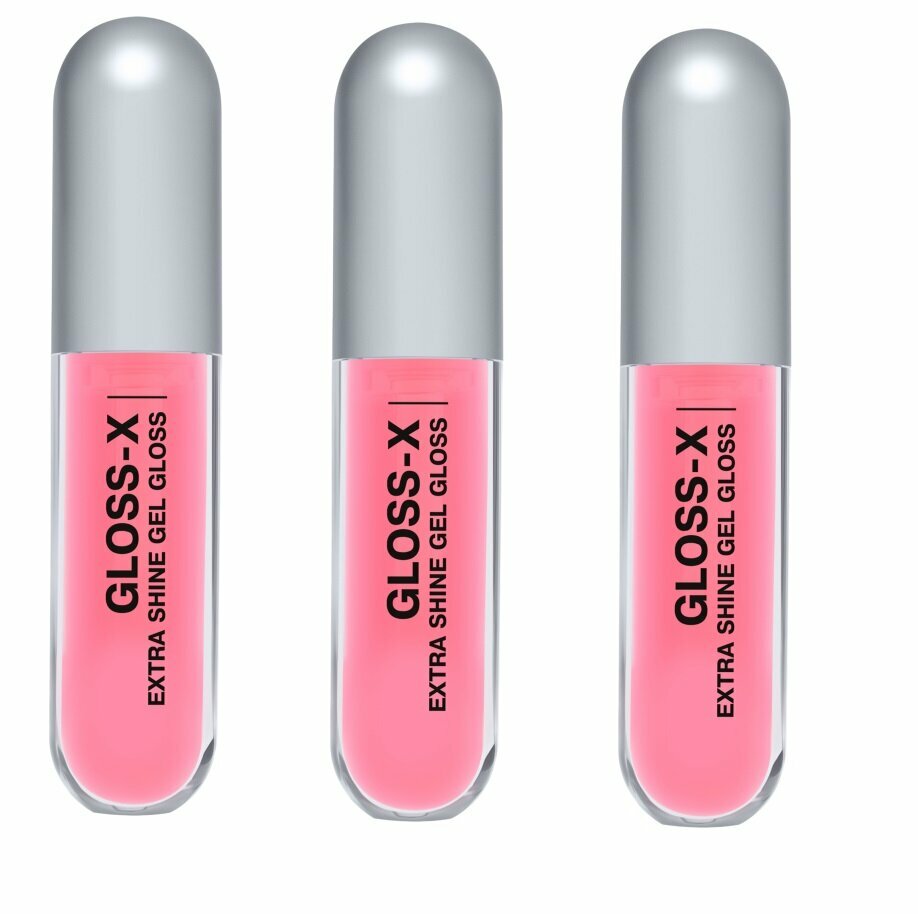 Гель-блеск для губ Influence Beauty Lip gel gloss "Gloss-X" тон 04 3шт