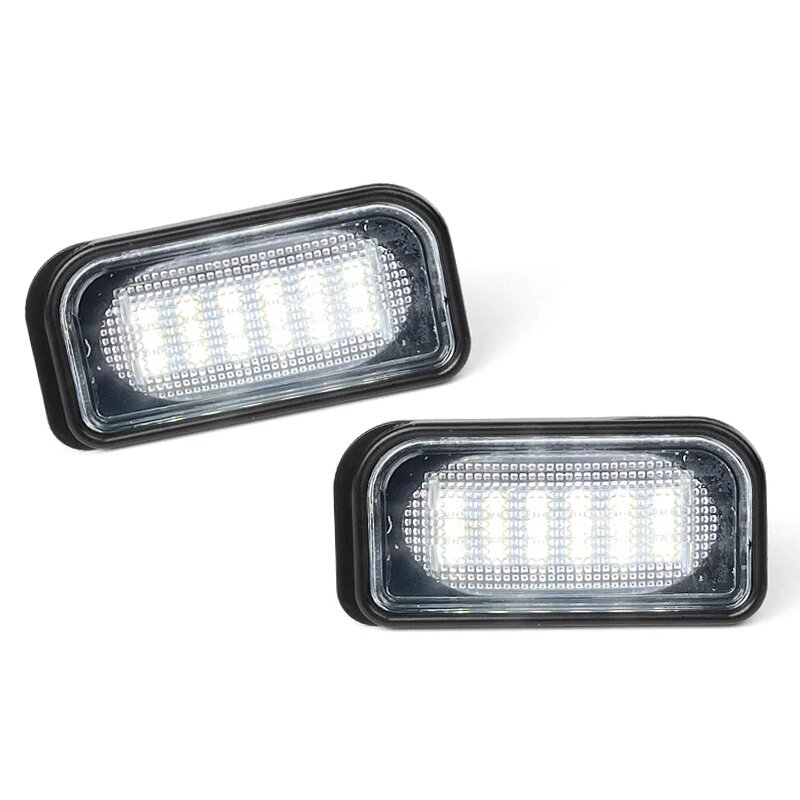 2 шт. для Benz C-Class W203 Sedan SL-Class R230 CLK-Class W209 C209 A209 Chrysler Crossfire, белый цвет, фотографический номерной знак