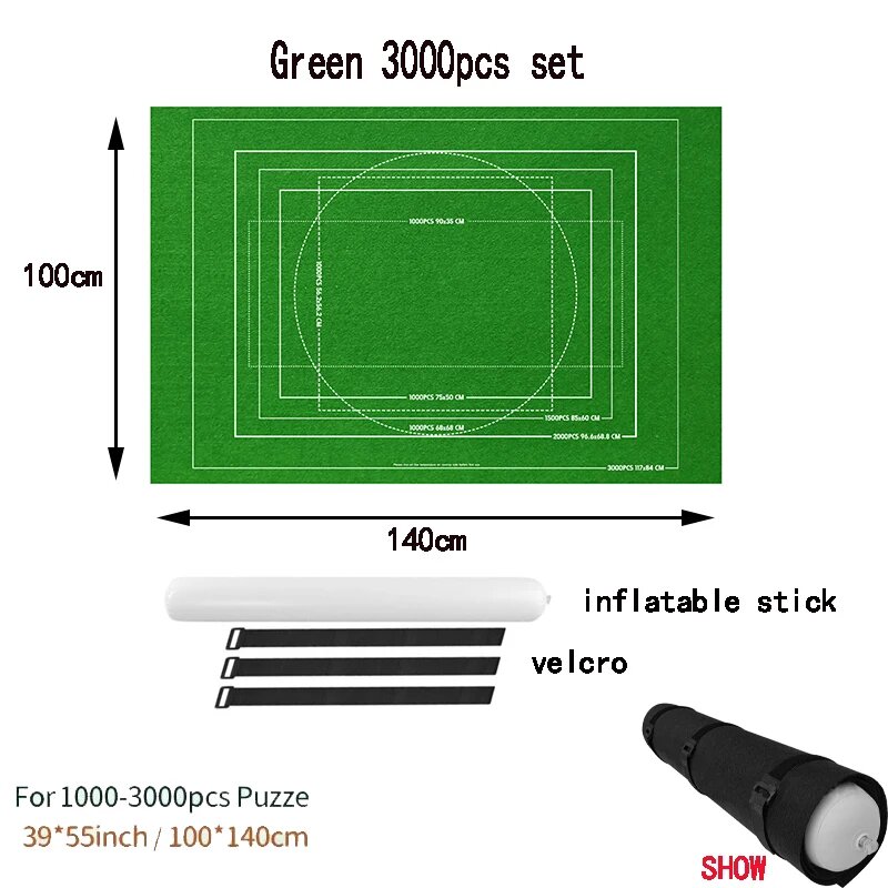 Фетровый коврик для пазлов Green 3000pcs set