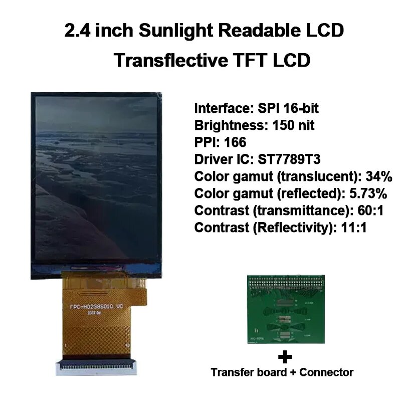 2,4-дюймовый TFT LCD-модуль 240x320 SPI для велосипедных одометров