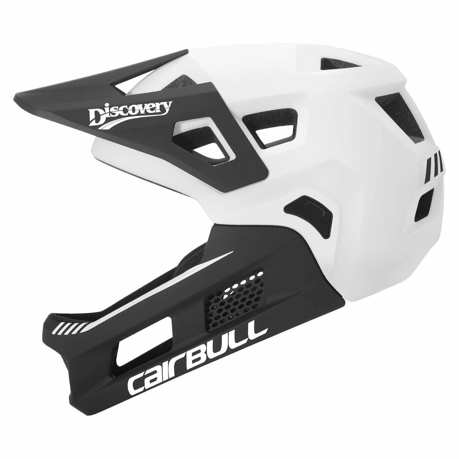 CAIRBULL Детский полнолицевой шлем для горного велосипеда Белый, Matte White
